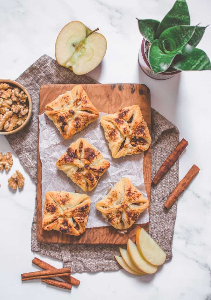 Apple Walnut Pastry Purses | Vegan Fall Dessert Recipe