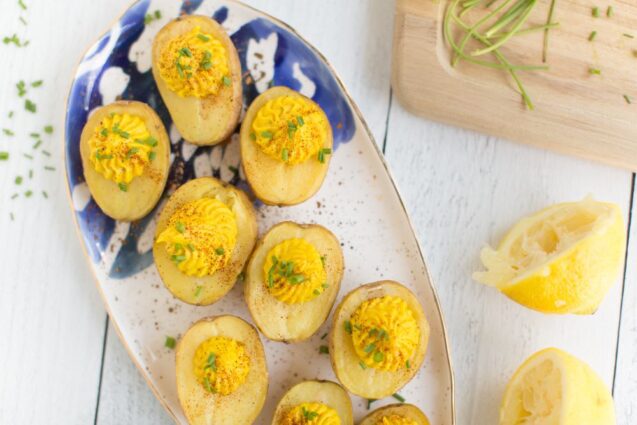 Vegan Deviled Eggs {Easy Deviled Potatoes}