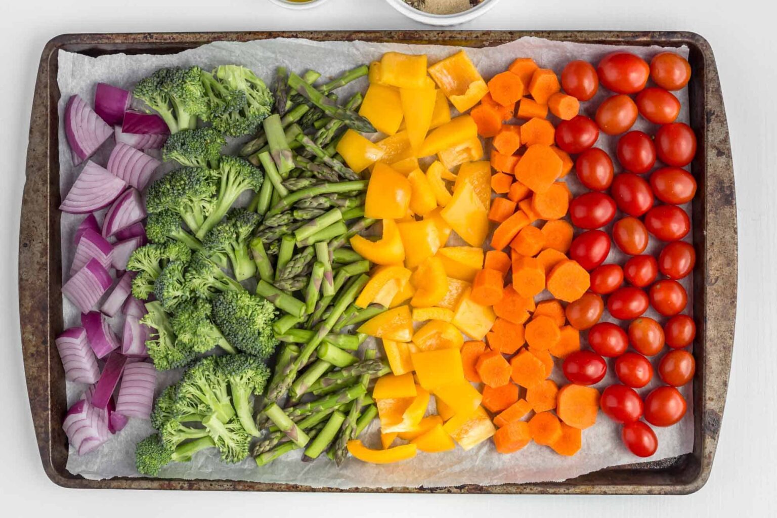 Rainbow Sheet Pan Roasted Vegetables