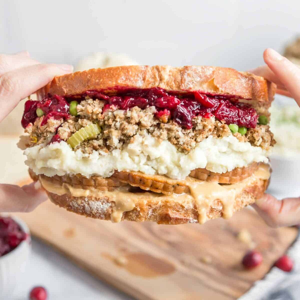 Ultimate Air Fryer Sandwich - With Thanksgiving Leftovers