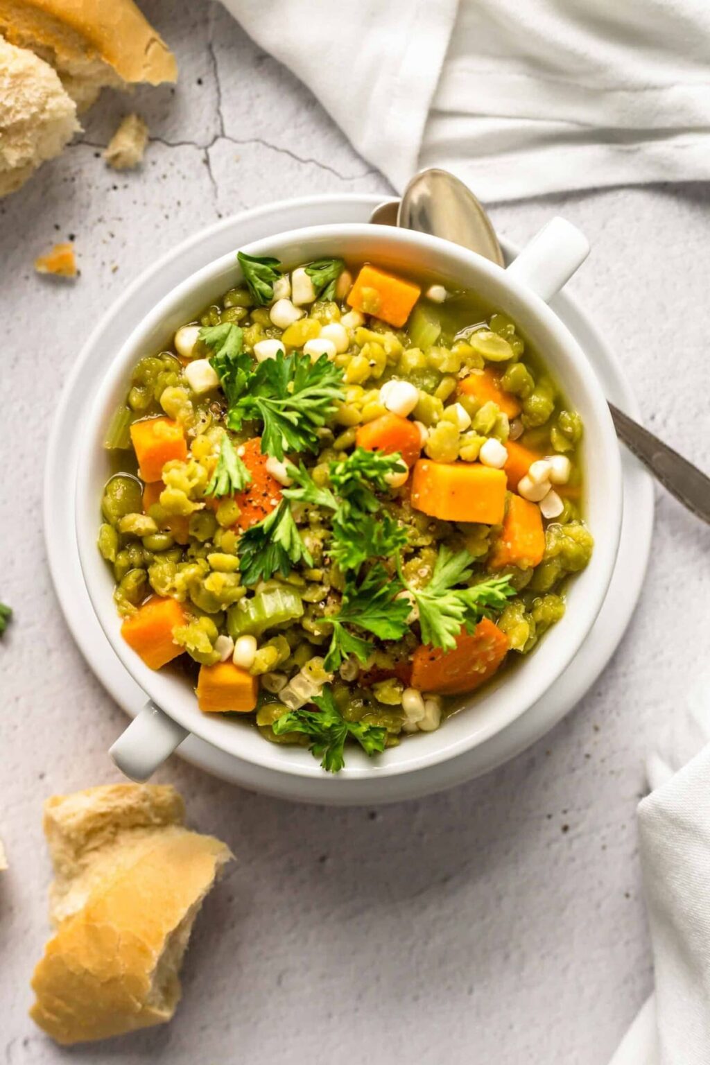 Vegan Split Pea & Sweet Potato Stew - So Savory and Satisfying!