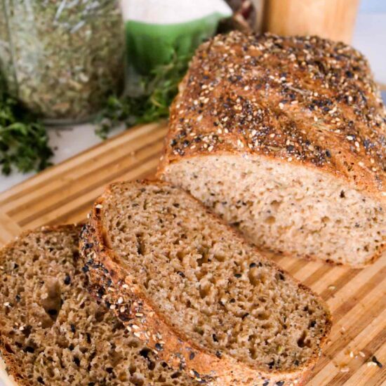 Spelt Bread Recipe {With Herbs & Seeded Crust}