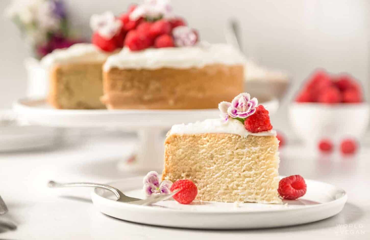 Basic Vanilla Sponge Cake {Vegan + Eggless}