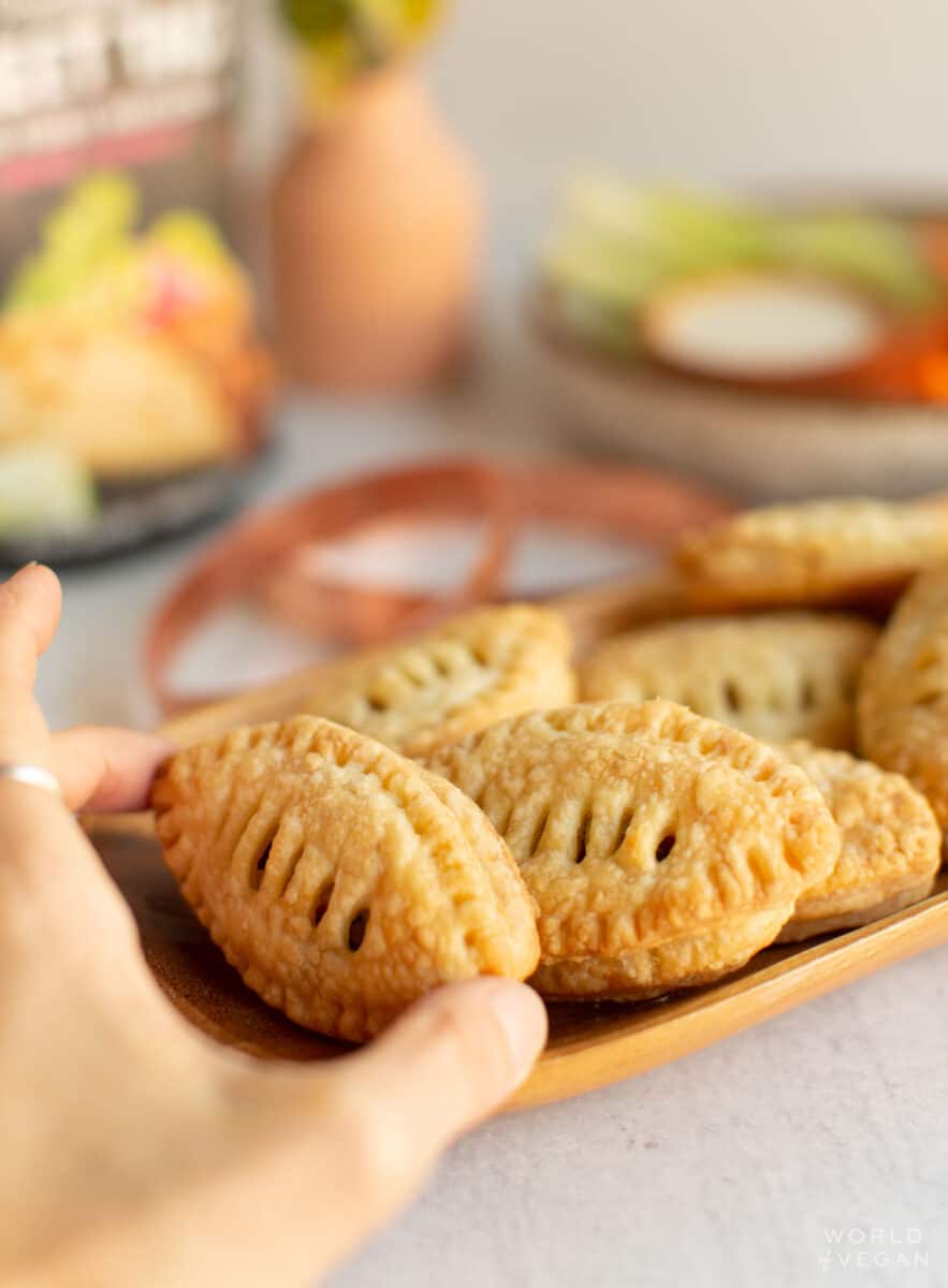 Football Puff Pastries (Easy Vegan Game Day Appetizer)