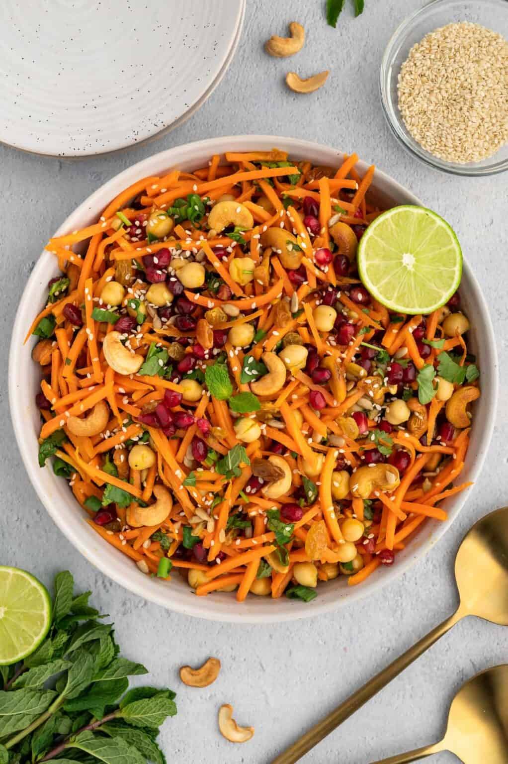 Moroccan Carrot Salad with Citrus-Turmeric Dressing
