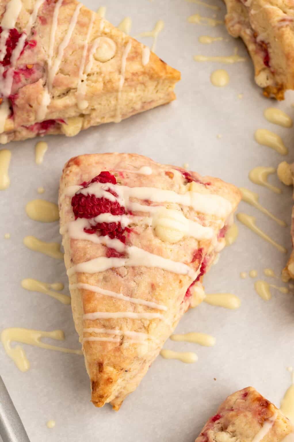 Vegan Scones with Raspberry and White Chocolate