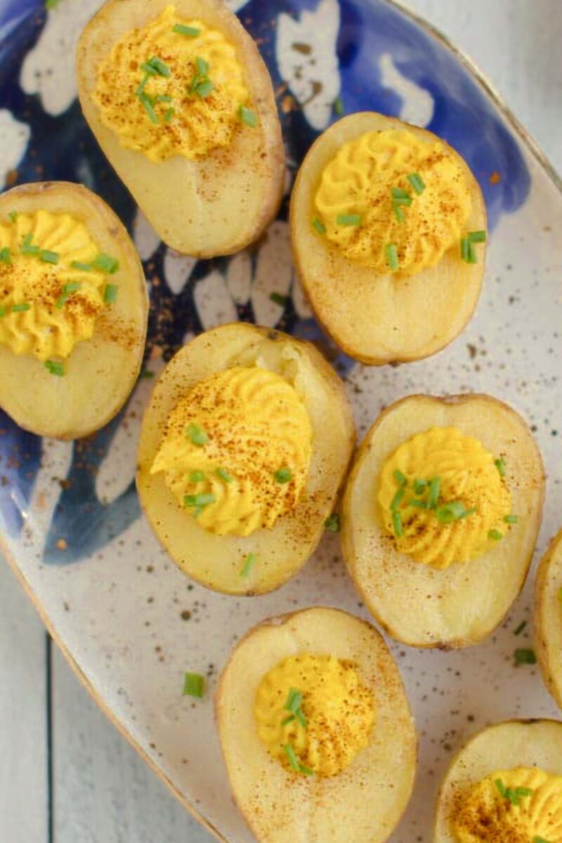 Vegan Deviled Eggs {Easy Deviled Potatoes}