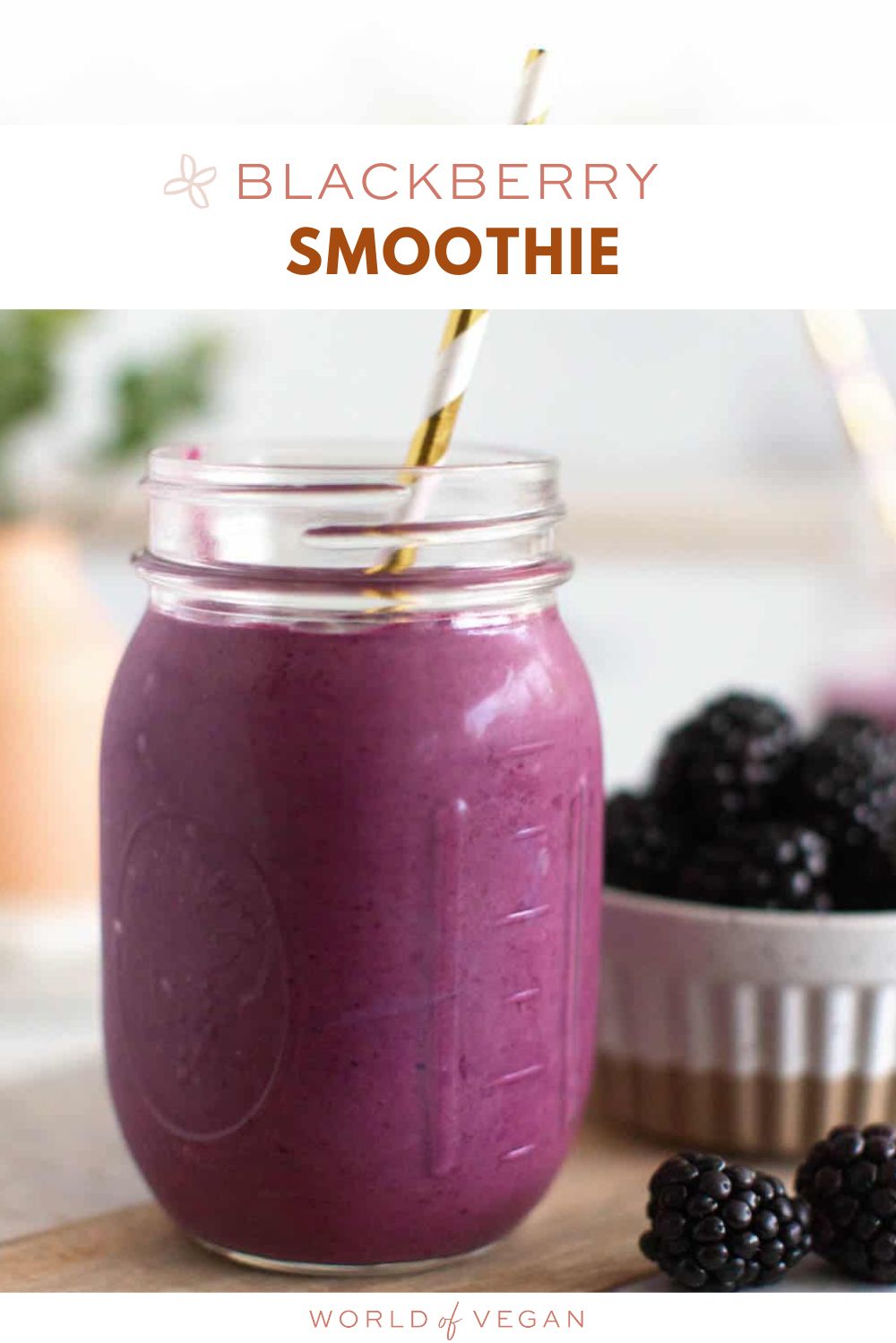 Easy Blackberry Smoothie {3 Ingredients}